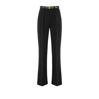 Elisabetta Franchi Straight Leg Hose - - Trousers - Damen - Schwarzk - M