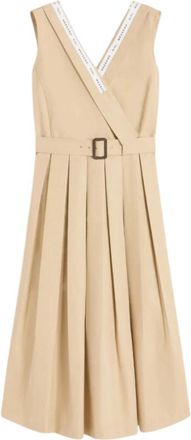 Max Mara Femme, Robes, Beige, Taille: 36 FR Robe en gabardine technique hydrofuge