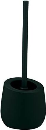 WENKO WC-Garnitur Mod. Badi, Badaccessoire aus hochwertiger Keramik mit Matter Oberfl&auml;che, inkl. WC-B&uuml;rste mit &Oslash; 7,5 cm Silikon-B&uuml;rstenkopf in Schwarz mit A