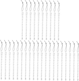 Cabilock 30 St&uuml;ck Eisbar Anh&auml;nger Kronleuchter Ornament Baum Eiszapfen H&auml;ngende Weihnachtsdekoration Weihnachtsbaumschmuck Baum Anh&auml;nger H&auml;ngende Eiszapfen Gla