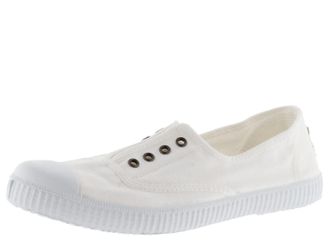 Victoria Sneaker 1915 Gef&auml;rbte Canvas Drec & Zentraler Gummizug & Verst&auml;rkte Spitze 106623 f&uuml;r Damen Blanco 38