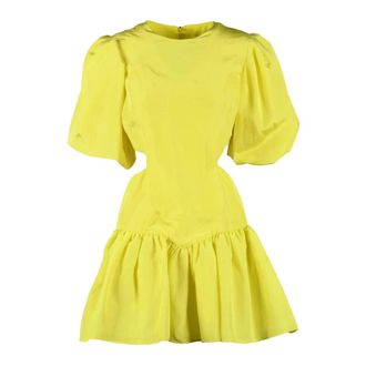 Msgm Ballonkleid mit Puff&auml;rmeln - - Dresses - Damen - Gelb - S