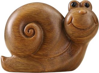 Amosfun Schnecke Holzstatue Mikrolandschaftsdekor Tierskulptur Schnecke Dekoration Holzschnecke Statue Au&szlig;endekoration Automobilzubeh&ouml;r schickes Schneckenmode