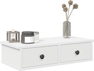 Generic Wandregal mit Schubladen, Stilvoller Geschlossener Aufbewahrungsorganisator, Schwebender Schrank aus Holzwerkstoff f&uuml;r Wohnzimmer, Schlafzimmer und He