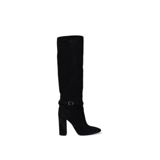 Saint Laurent Wildlederstiefel - - Shoes - Damen - Schwarzk - 37 EU
