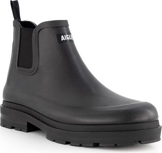 Aigle Herren Chelsea Boots schwarz Gummi