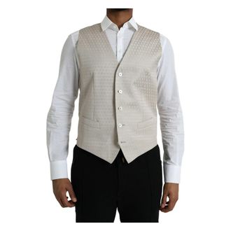 Dolce & Gabbana Einreihige Weste - - Suits - Herren - Beige - M