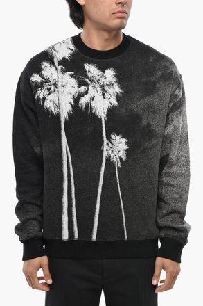 Palm Angels Rundhalspullover CULTURE aus Baumwolle mit Ombre-Effekt Palm Angels