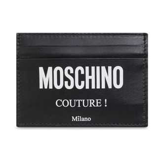 Moschino Femme, Accessoires, Noir, Taille: ONE Size Porte-cartes imprim&eacute;