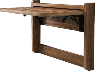 Generic An Der Wand Montierter, Klappbarer Computertisch, Ultraschmaler, Herunterklappbarer Studiertisch, Schwebender Schreibtisch Aus Massivem Holz for Klein