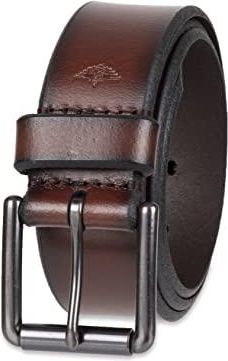 Dockers Mens Leather Belt with Prong Buckle, Brown,44