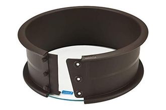 Lurch 85041 FlexiForm Springform mit Glasboden / Backform aus 100% BPA-freiem Platin Silikon (Ø 20 cm, Höhe 8 cm), Dunkelbraun