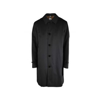 Burberry Homme, Manteaux, Gris, Taille: S Coton