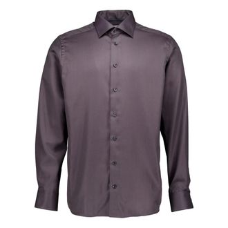 Eton Zeitgen&ouml;ssisches Fischgr&auml;t-Signature-Twill-Hemd - - Shirts - Herren - Grau - XL