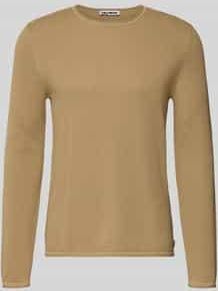 Review Basic Strickpullover mit Rundhalsausschnitt und Rollkanten