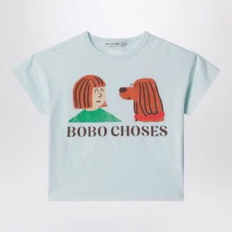 Bobo Choses Friends in a Pickle light blue T-shirt