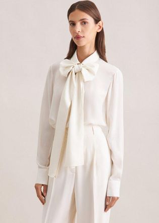 Seidensticker Klassische Bluse 1/1 Binderkragen Uni