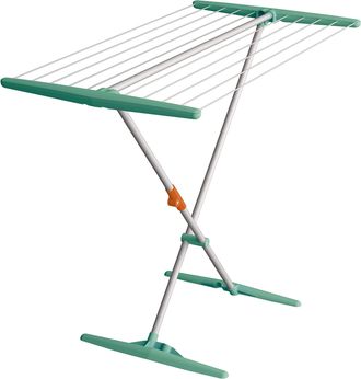 Juwel Wäschetrockner Superdry Basic Mint (Standtrockner klappbar, Trockner für Bad + Balkon, Trockenlänge 11 m, Wäscheständer mit Twaron-Wäscheleinen) 40804