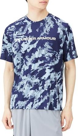 Under Armour Tech ABC Camo T-shirt &agrave; manches courtes pour homme, Bleu marine/blanc (410), S