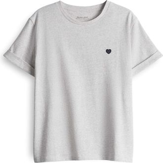 OPUS Damen Kurzarmshirt | T-Shirt SERZ Regular aus Organic Cotton Easy Grey, 36