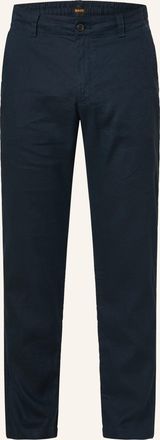 HUGO BOSS Leinenchino Sanderson Regular Fit blau