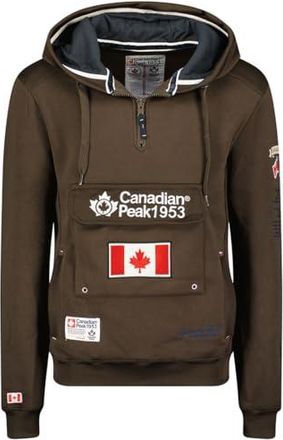 Canadian Peak Galapagos Men - Sweat Homme Capuche Poche Kangourou - Vêtement Sweatshirt Hoody Chaud Manches Longues - Pull Hommes Printemps Ete Automne Hiver (Marro