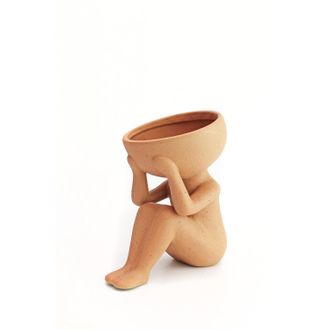 Winkee Nur Pflanzen im Kopf I Blumentopf Keramik I Geschenk zum Geburtstag, Weihnachten