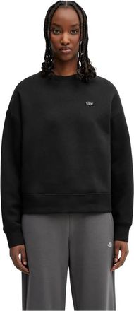 Lacoste Oversized Double Face Jersey Sweatshirt - - Sweatshirts & Hoodies - Damen - Schwarzk - S