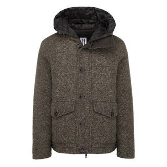 Bomboogie Kurzer Strickmantel mit Kapuze - - Jackets - Herren - Braun - XL