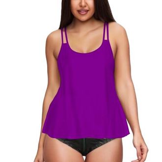 Generic Ensemble tankini pour femme - Maillot de bain 2 pi&egrave;ces - Maillot de bain push-up - Simple et &eacute;l&eacute;gant - Maillot de bain sportif rembourr&eacute; - Tankini pou
