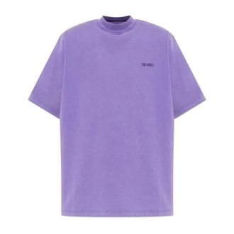 The Attico Femme, Tops, Violet, Taille: 38 FR Logo T-Shirt