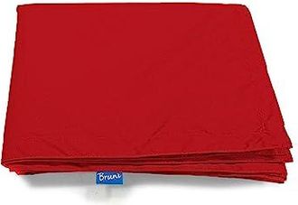 Bruni Housse de pouf amovible (rouge) avec housse int&eacute;rieure - Housse de pouf pour tous les poufs rectangulaires de 180 x 140 cm - Housse de pouf XXL pour l