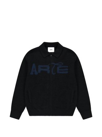 Arte Stencil Zip Cardigan