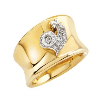 CHANTECLER Femme, Accessoires, Jaune, Taille: 55 MM Logo Band Ring