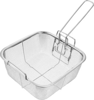 DOITOOL 1stk Quadratischer Frittierkorb Airfryer-gitterkorb Mini-chips-korb Korb Für Pommes-frites-halter Frittierkorb Aus Metall Frittierkorb Tauschen Rostfr