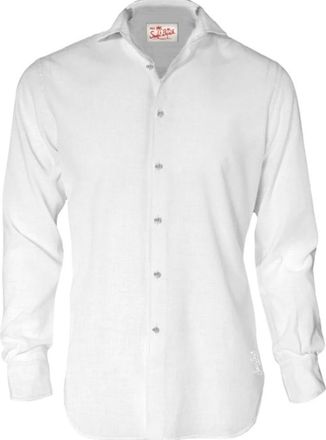 Saint Barth Homme, Chemises, Blanc, Taille: M Pamplona Linen Shirt