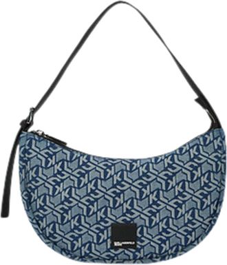 Karl Lagerfeld Karl Lagerfeld Jeans, Damen, Box Logo Soft Half Moon, Blau, One size