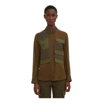 Altuzarra Seidenes Gepatchtes Hemd - - Blouses & Shirts - Damen - Gr&uuml;n - S