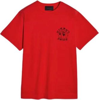 Simone Rocha Femme, Tops, Rouge, Taille: 36 FR Dim Sum Logo Print T-Shirt