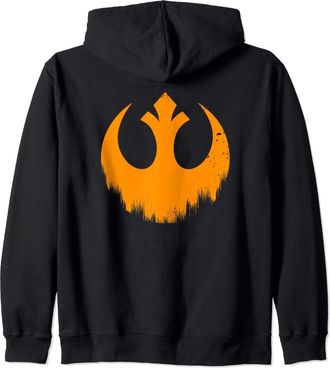 Star Wars Distressed Rebel Logo Orange Kapuzenjacke