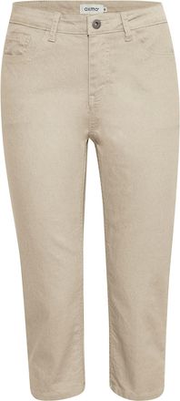 Oxmo OXPam Damen Hose Stoffhose Caprihose mit Stretch-Anteil Regular Fit, Gr&ouml;&szlig;e:38, Farbe:Cement (140708)