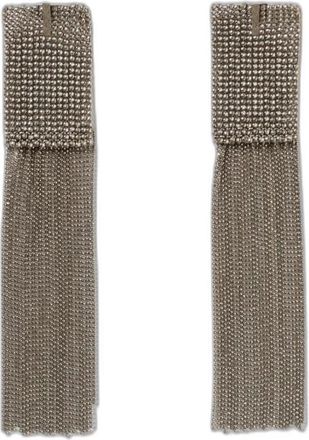 Brunello Cucinelli Monili Fransen-Ohrringe - - Accessories - Damen - Grau - ONE SIZE