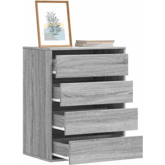 vidaXL Commode dangle sonoma gris 60x41x76 cm bois ding&eacute;nierie - Vidaxl