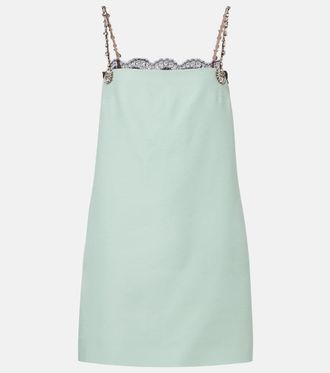 Valentino Minikleid aus Crepe Couture mit Kristallen