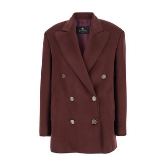 Etro Oversize Caban Mantel - - Jackets - Damen - Rot - 3XS