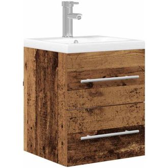 vidaXL Waschbeckenschrank mit Schubladen Altholz 41 x 38,5 x 48 cm vidaXL