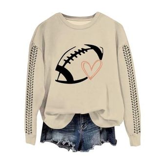 Generic Pull pour femme - Imprim&eacute; graphique britannique - Haut surdimensionn&eacute; - Col rond - Manches longues - Automne - Hiver - D&eacute;contract&eacute; - Confortable - Ten