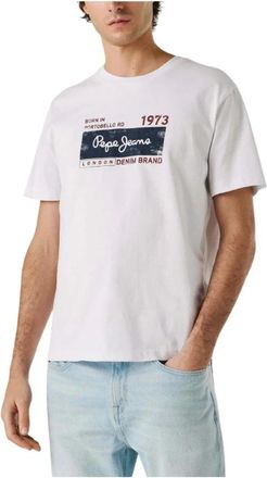 Pepe Jeans London Homme, Tops, Blanc, Taille: M T-Chemises
