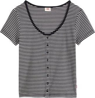 Levi's Tee-shirt col rond en coton m&eacute;lang&eacute;