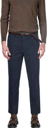 Mason's Chino Coton Stretch Paris - Homme - Pantalons - Bleu - Taille: S